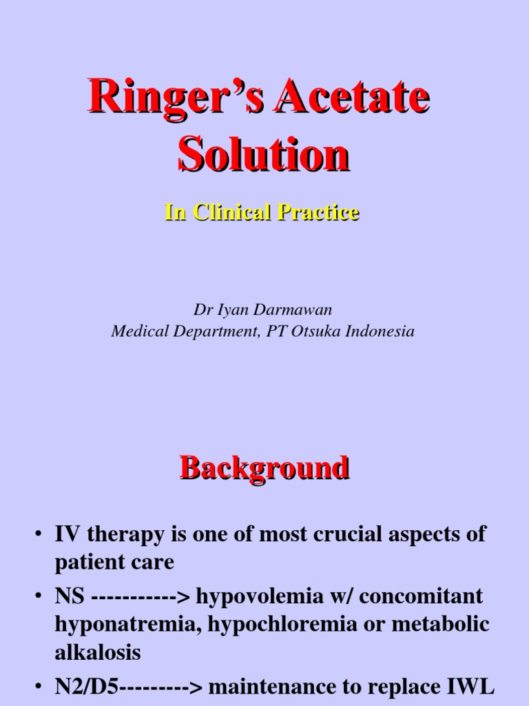 Ringer Asetat Pada Anak | PDF | Medicine | Clinical Medicine