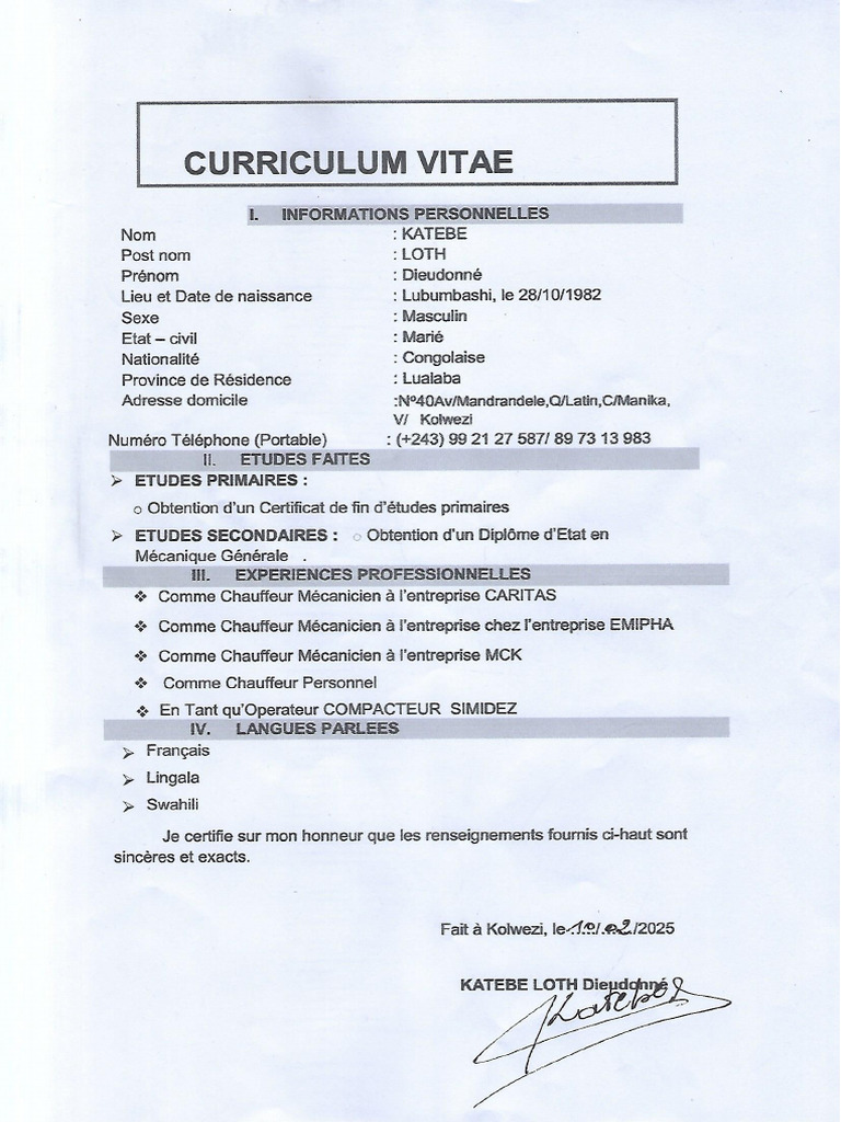 Dossier Katebe | PDF