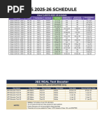 RTS 2025-26 Exam Schedule Overview | PDF | Academia | Data Collection
