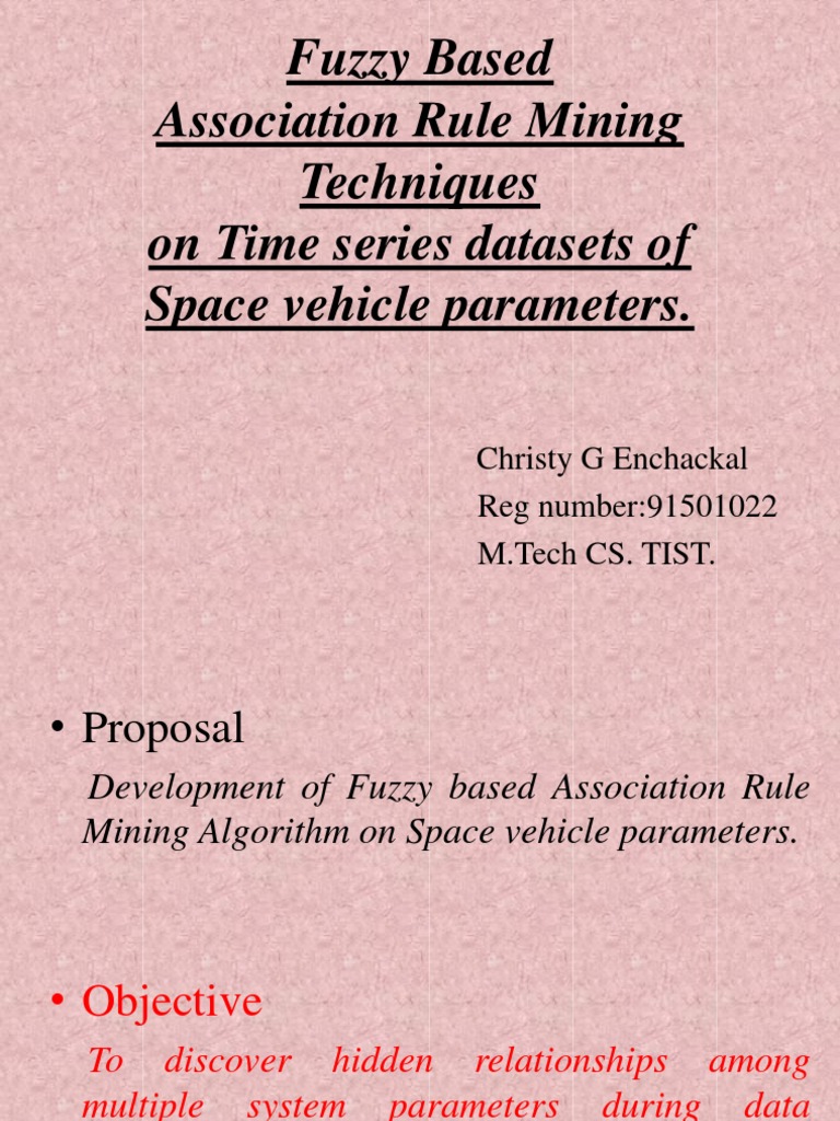 Fuzzy ARM for Space Vehicle Data Analysis | PDF | Fuzzy Logic | Time Series