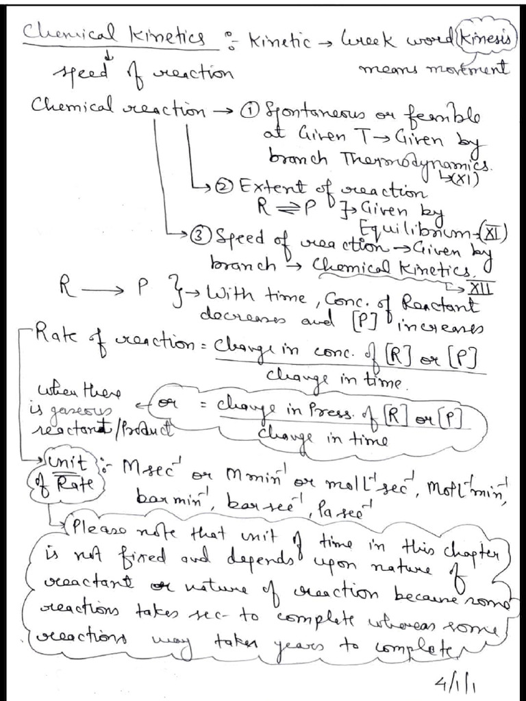 Chemical Kinetics P-1 12th Class Chemistry | PDF