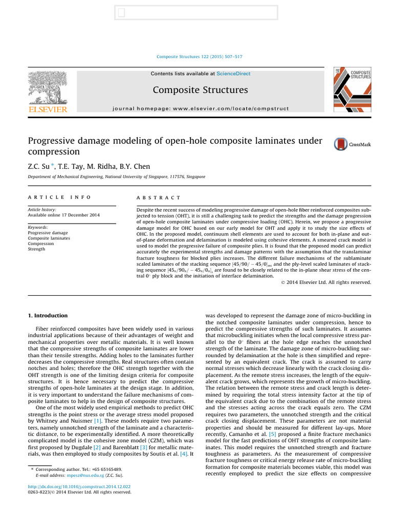 Progressive Damage Modeling of Open-Hole Composite Laminates Under ...