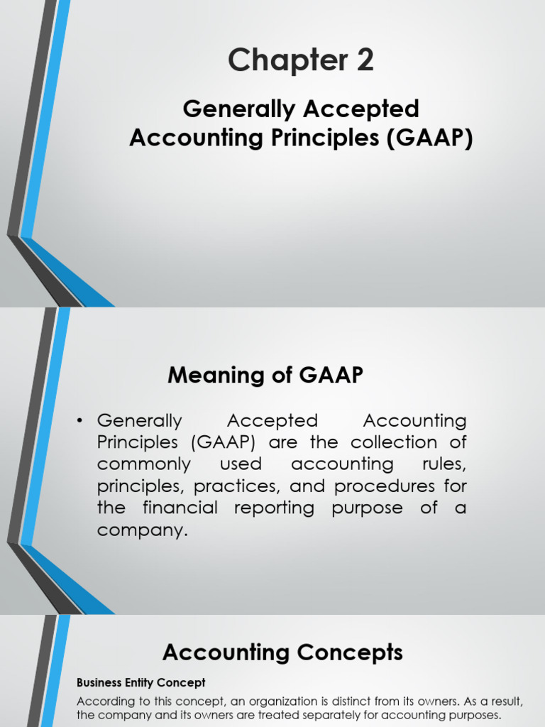 Ch-2 Generally Accepted Accounting Principles | PDF | Accounting ...