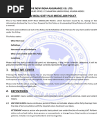 New India Mediclaim Policy Overview | PDF | Hospital | Insurance