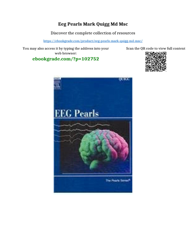 EEG Pearls Mark Quigg MD MSC Full Chapters Instanly | PDF ...