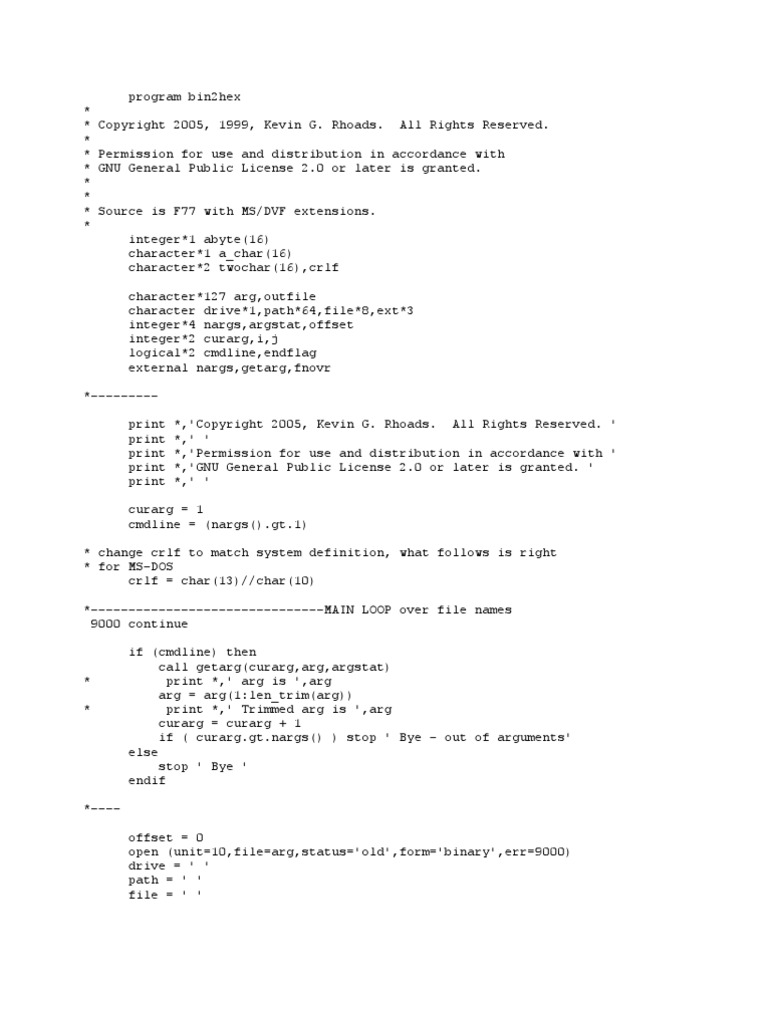 Bin2hex For | PDF | Encodings | Computer Data