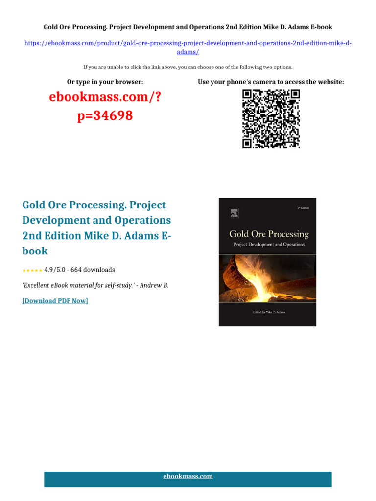 Gold Ore Processing. Project Development and Operations 2nd Edition ...