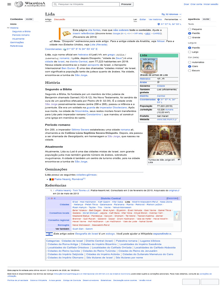 Lida – Wikipédia, A Enciclopédia Livre | PDF