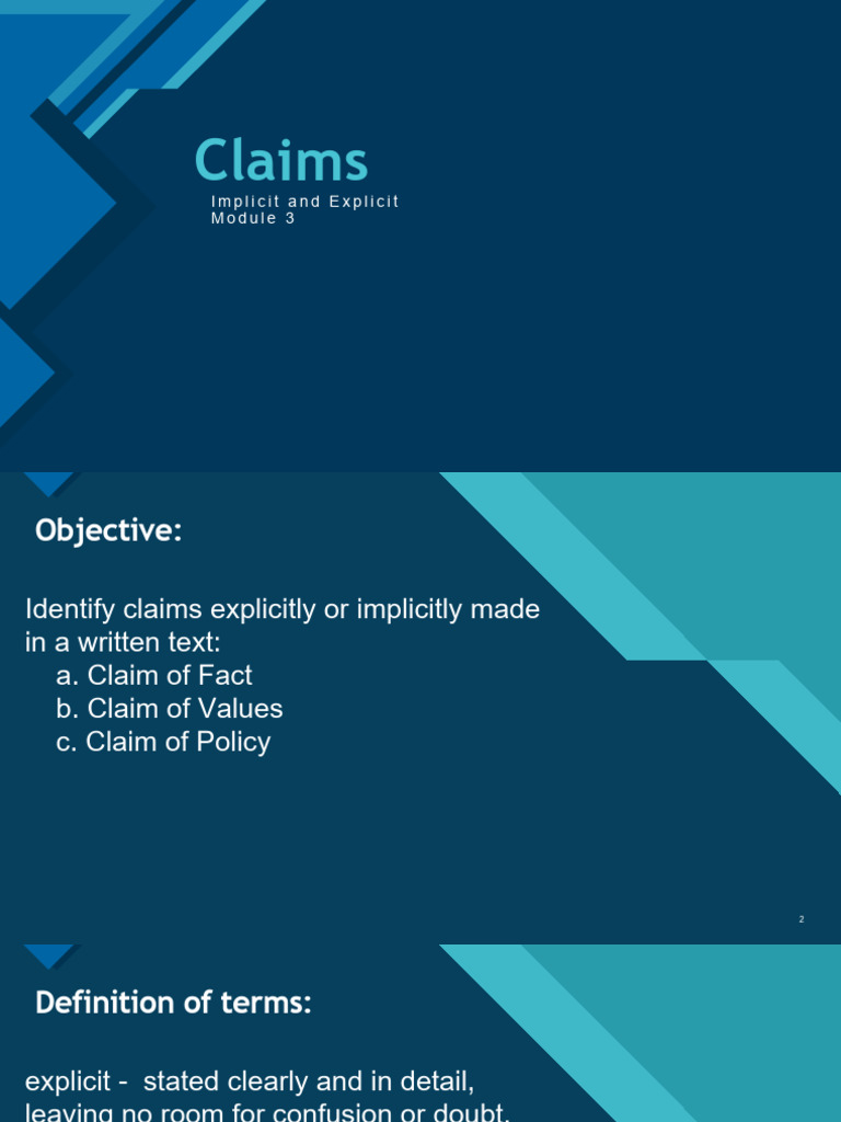 Claims - PPTX 20260122 003100 0000 | PDF | Essays | Proposition