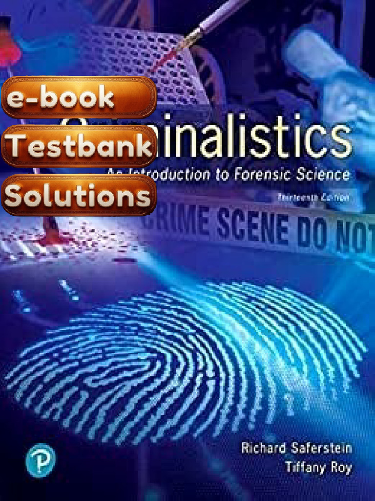 Textbook Criminalistics An Introduction To Forensic Science 13th ...