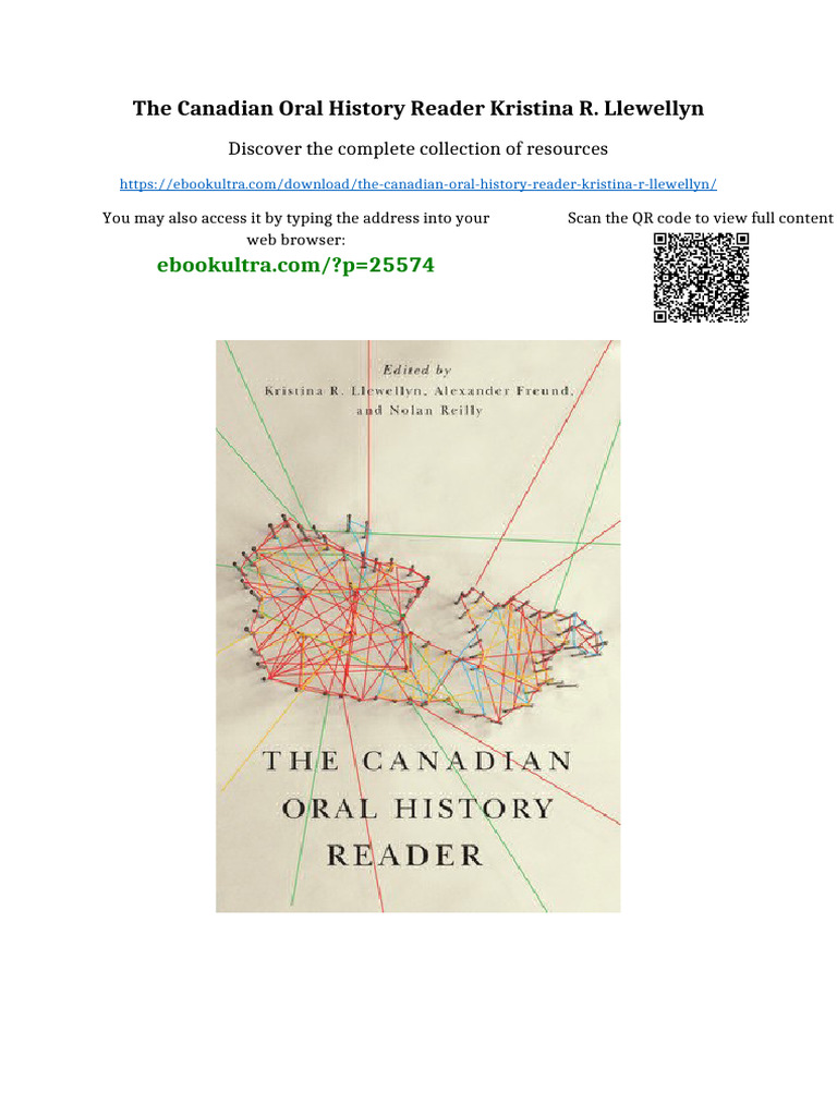 The Canadian Oral History Reader Kristina R. Llewellyn No Waiting Time ...