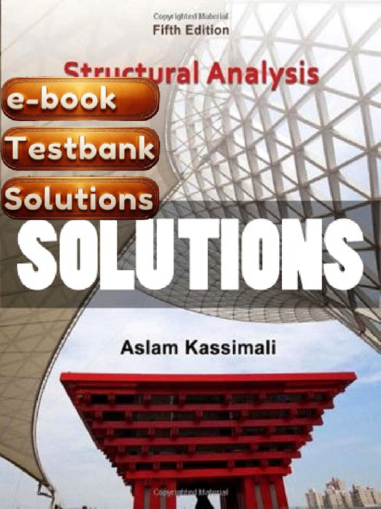 Textbook Structural Analysis 5th Edition Aslam Kassimali Textbook ...