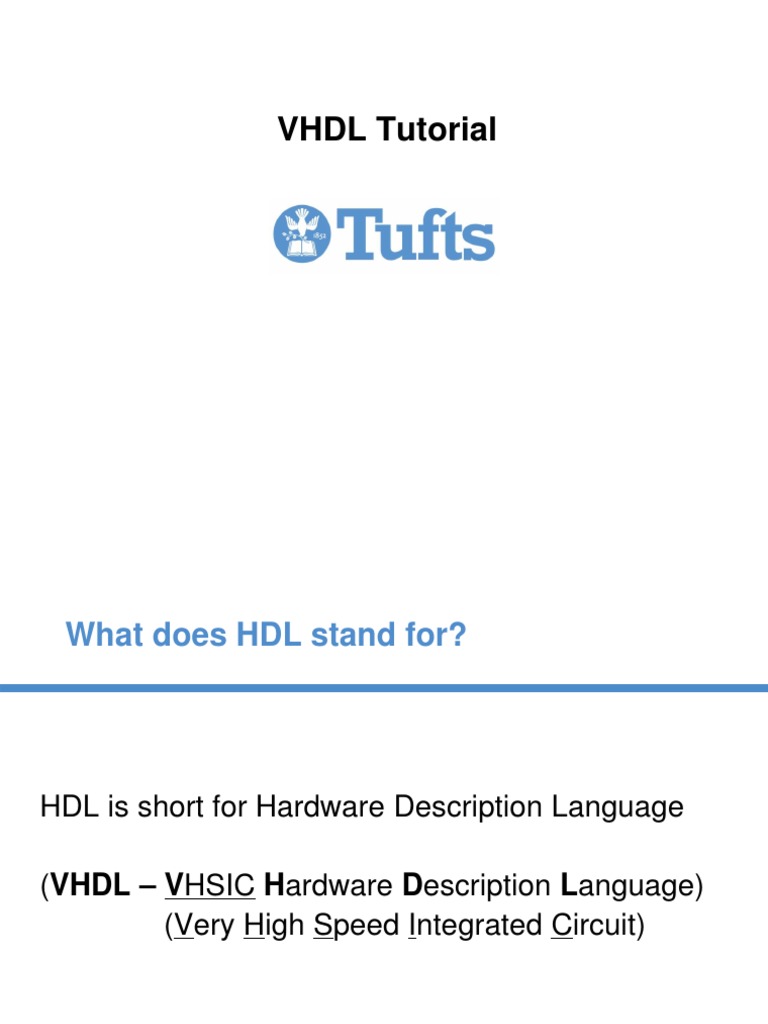 VHDL Tutorial | PDF