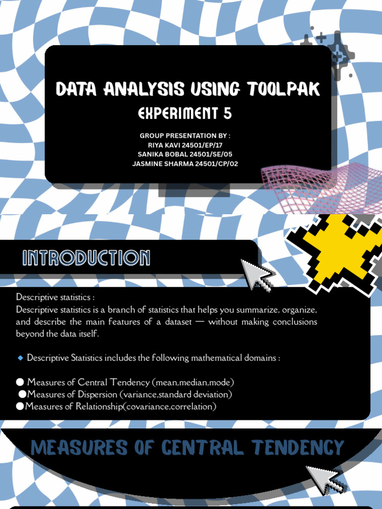Data Analysis Using ToolPak, ADVANCED SPREADSHEET TOOLS SEC | PDF ...