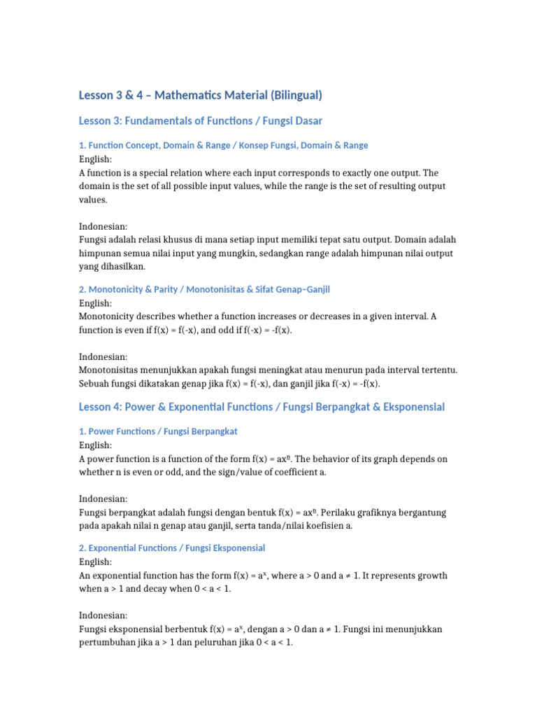 Lesson3 4 Bilingual Material | PDF