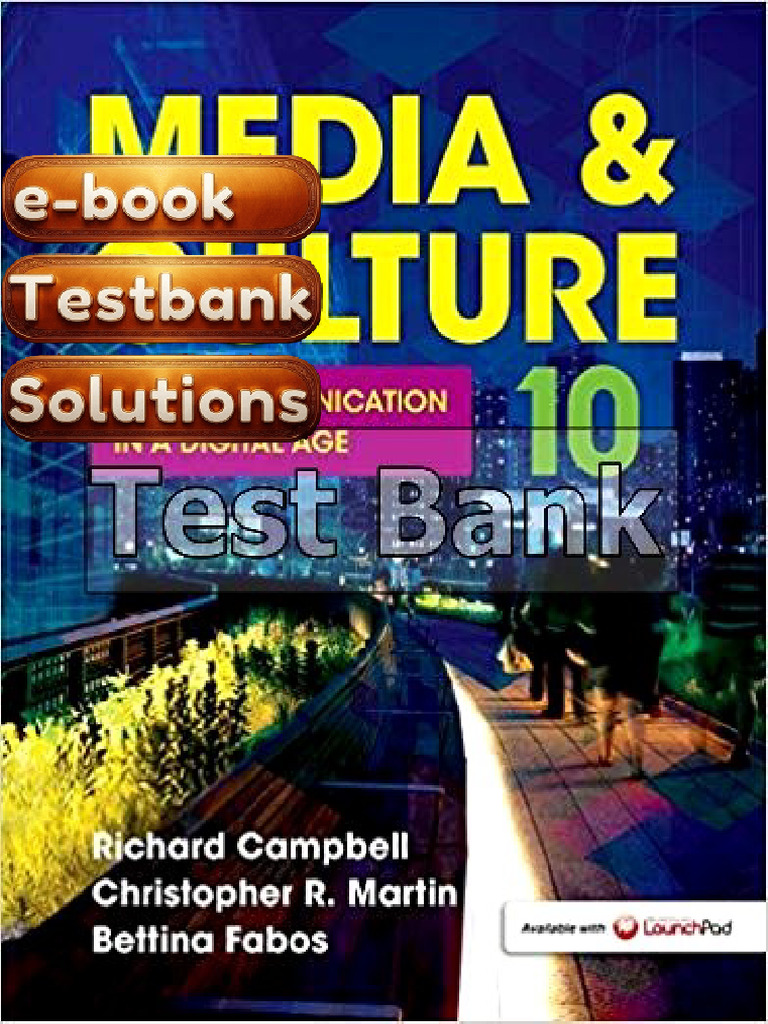 Textbook Testbank Media Culture Mass Communication in A Digital Age ...