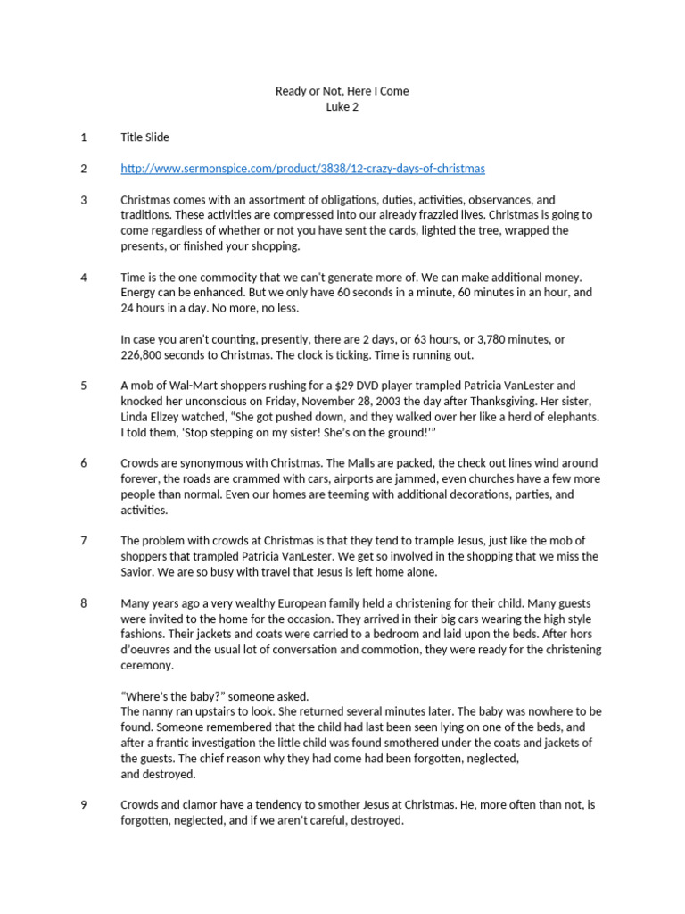 Lube 2b Ready or Not Here I Come Script | PDF | Nativity Of Jesus | Jesus
