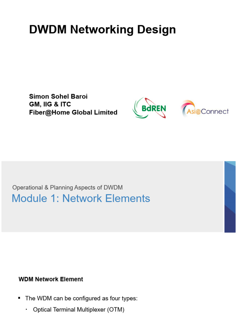 4.1 DWDM Networking Design | PDF | Wavelength Division Multiplexing ...