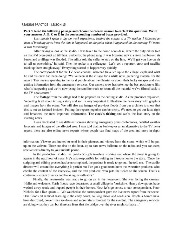 Lesson 15 Reading | PDF