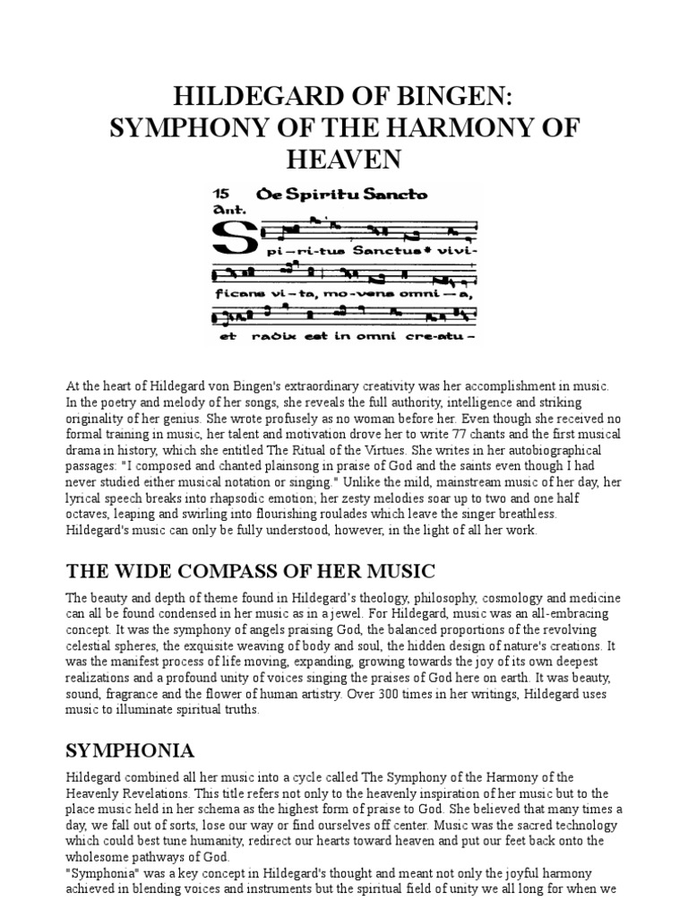 Hildegard Von Bingen | PDF | Gregorian Chant | Music Theory