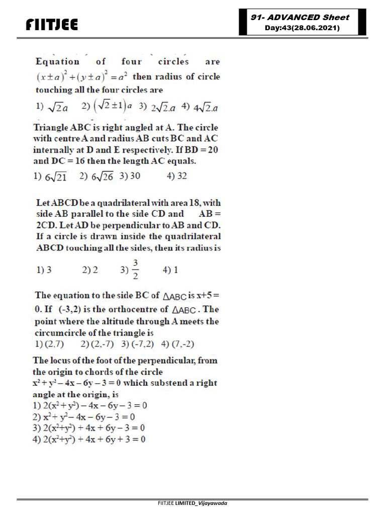 43.circles 28.06.2021 | PDF | Circle | Pi