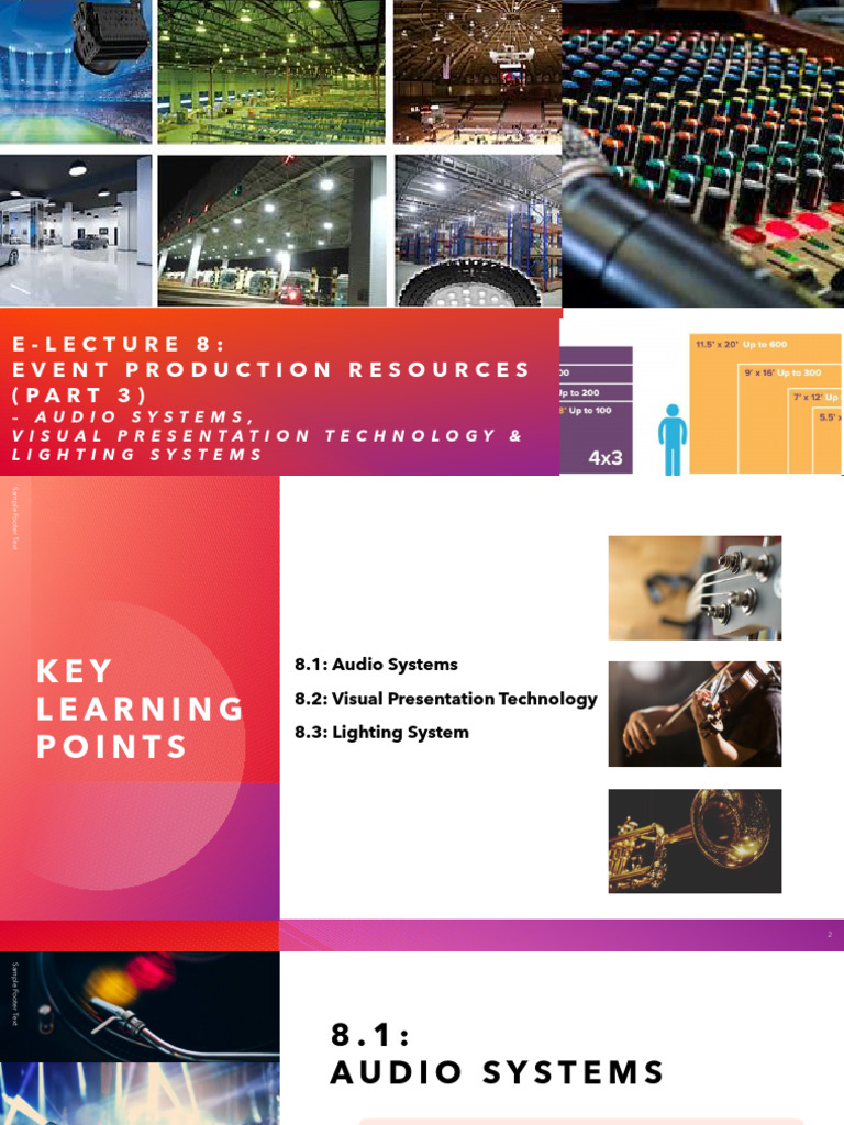 E-Lecture 8 - Event Production Resources - Part 3 | PDF | Recording ...