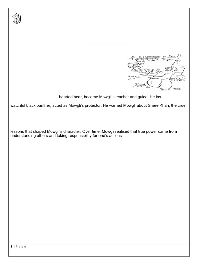 English CLASS 5 AE REVISION WORKSHEET | PDF | Bagheera | Mowgli