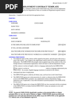Standard FDW Employment Contract Template | PDF | Employment | Salary