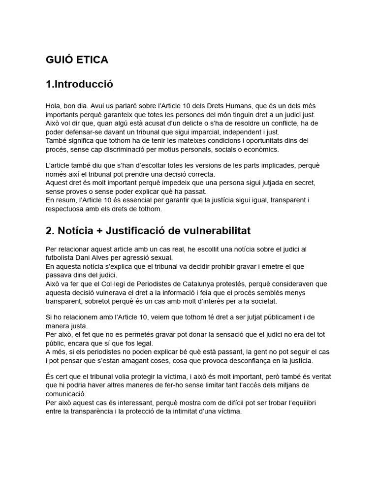 Guió Etica | PDF