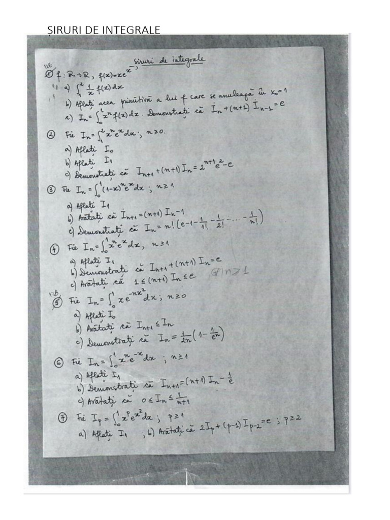 Siruri de Integrale | PDF