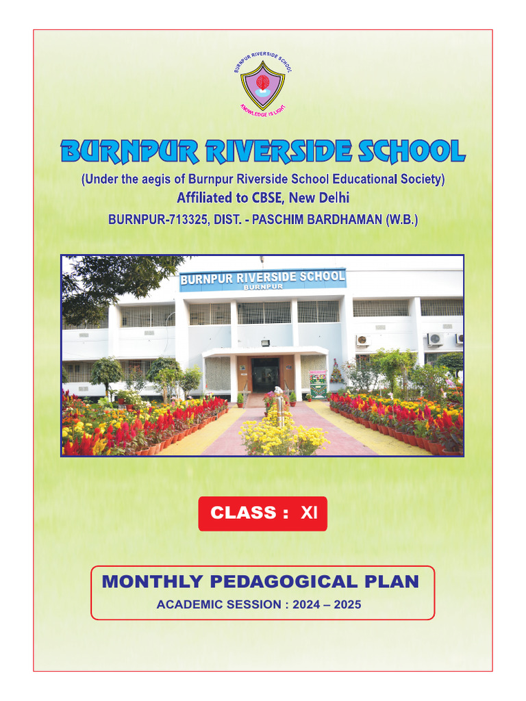 Class 11 Pedagogical Plan 24-25 (BNP-Stu.) | PDF | Chemistry | Molecules