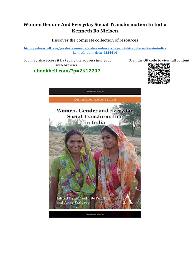 Women Gender and Everyday Social Transformation in India Kenneth Bo ...