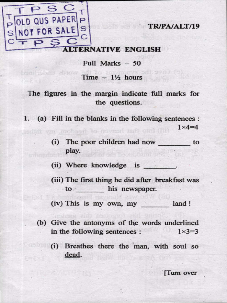 Alternative English Pa | PDF