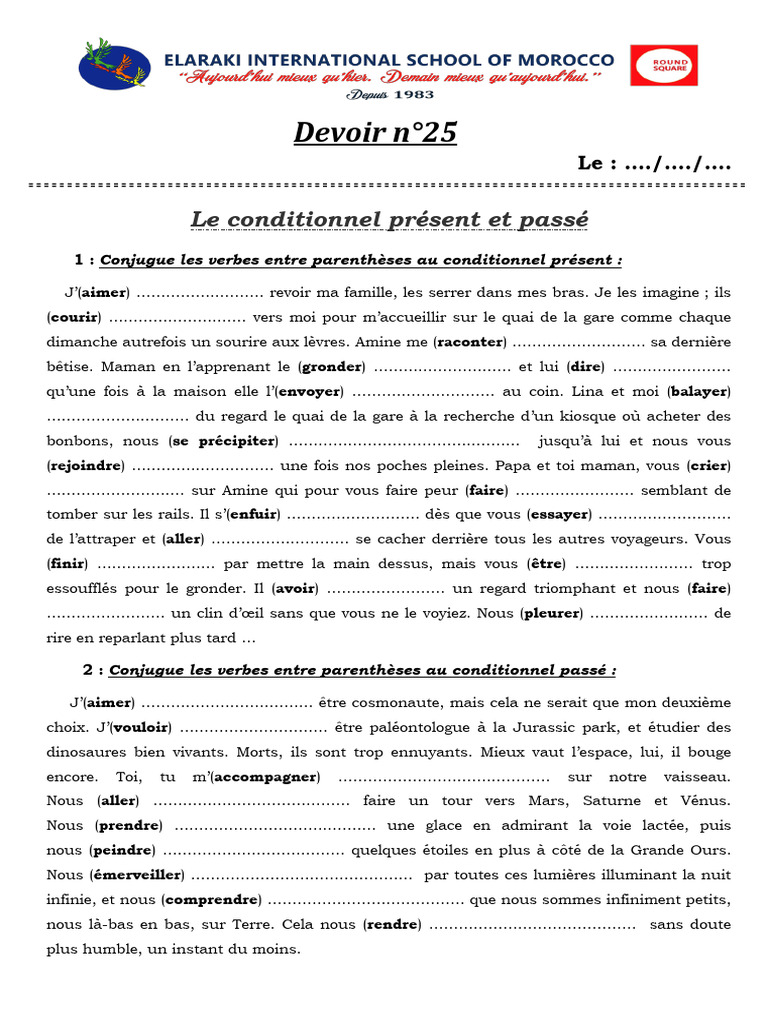 25 Le Conditionnel Présent Et Passé - 260222 - 131338 | PDF
