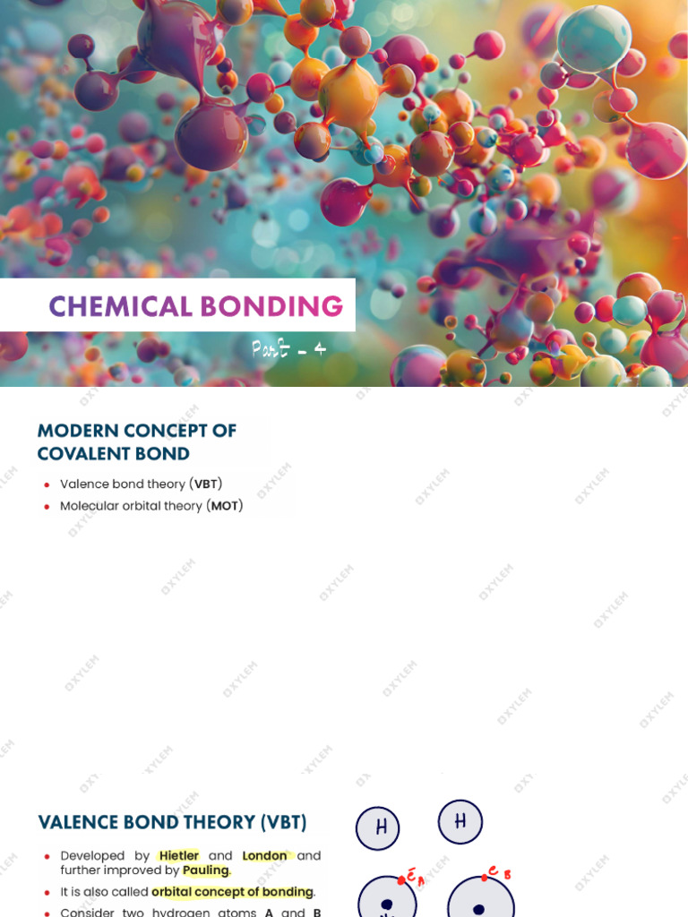 Chemical Bonding and Molecular Structure (Part - 04) | PDF