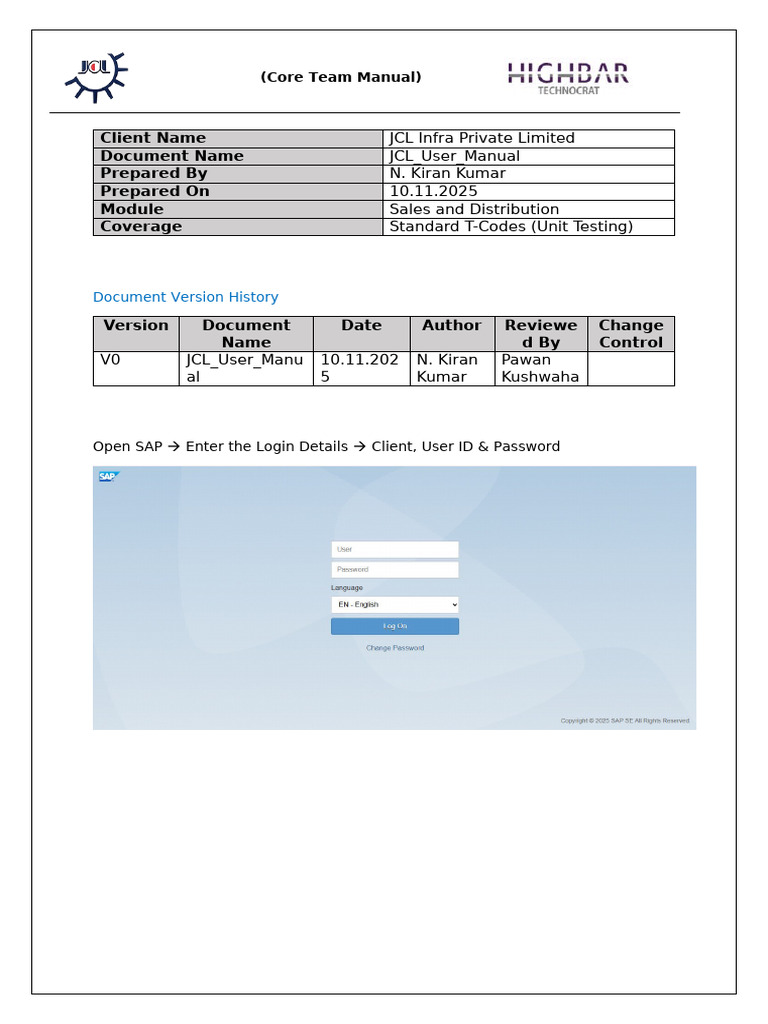 JCL User Manual Invoice | PDF
