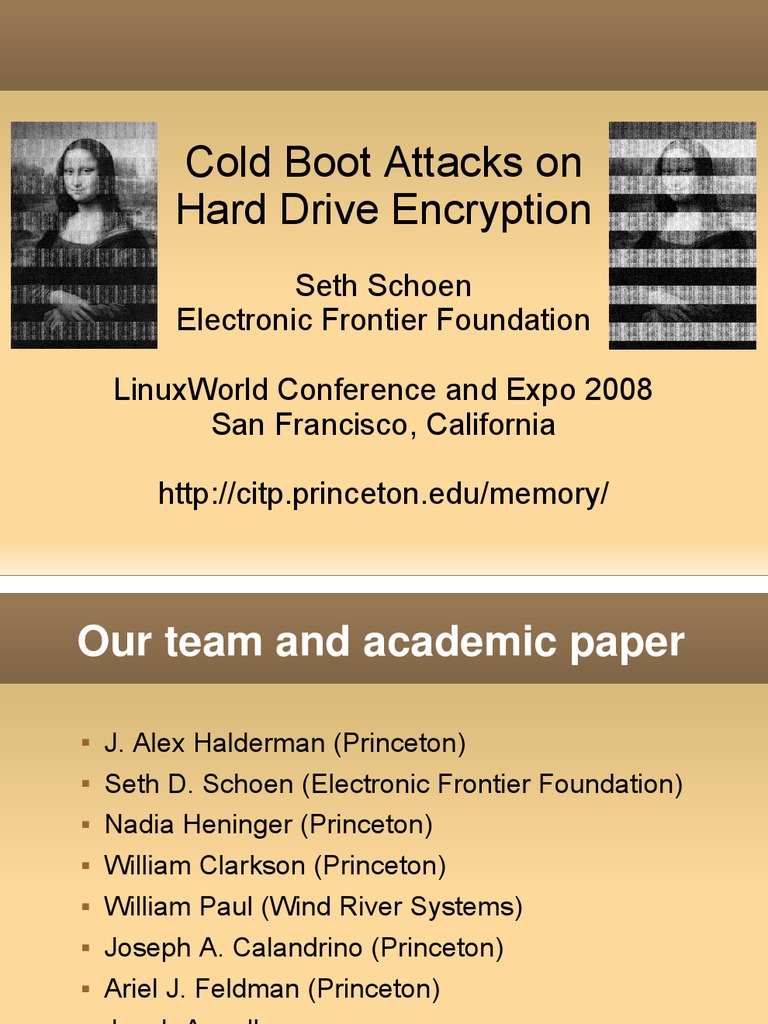 Cold Boot Attacks On Hard Drive Encryption | PDF | Random Access Memory ...