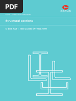 ISHB Section Dimensions and Weights | PDF | Physics | Civil Engineering