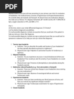 Neurological Assessment SOAP Note | PDF | Headache | Pain