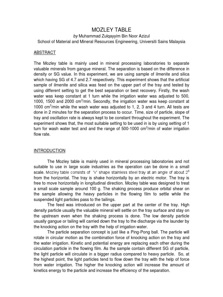 Mozley Table | PDF | Experiment | Irrigation