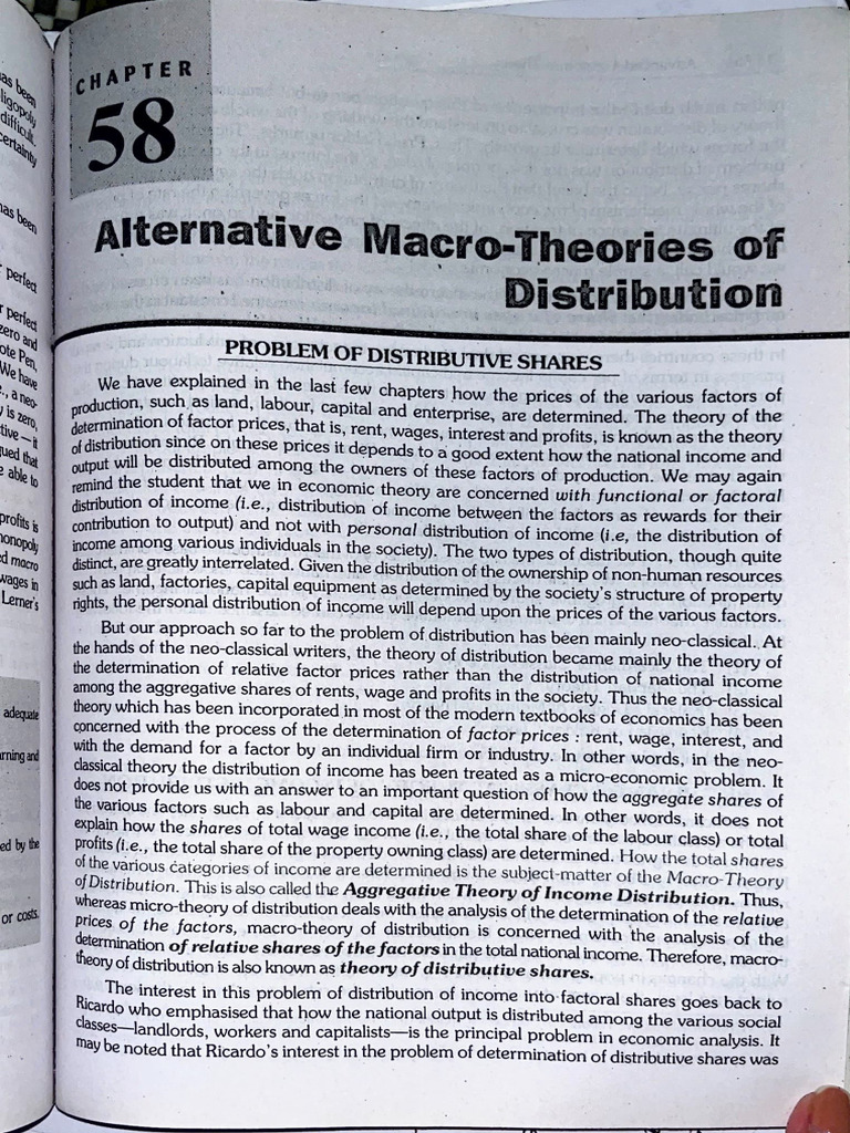 Macro Theories of Distribution | PDF