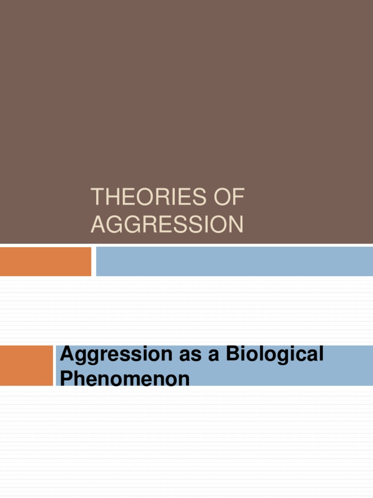 Theories of Aggression | PDF