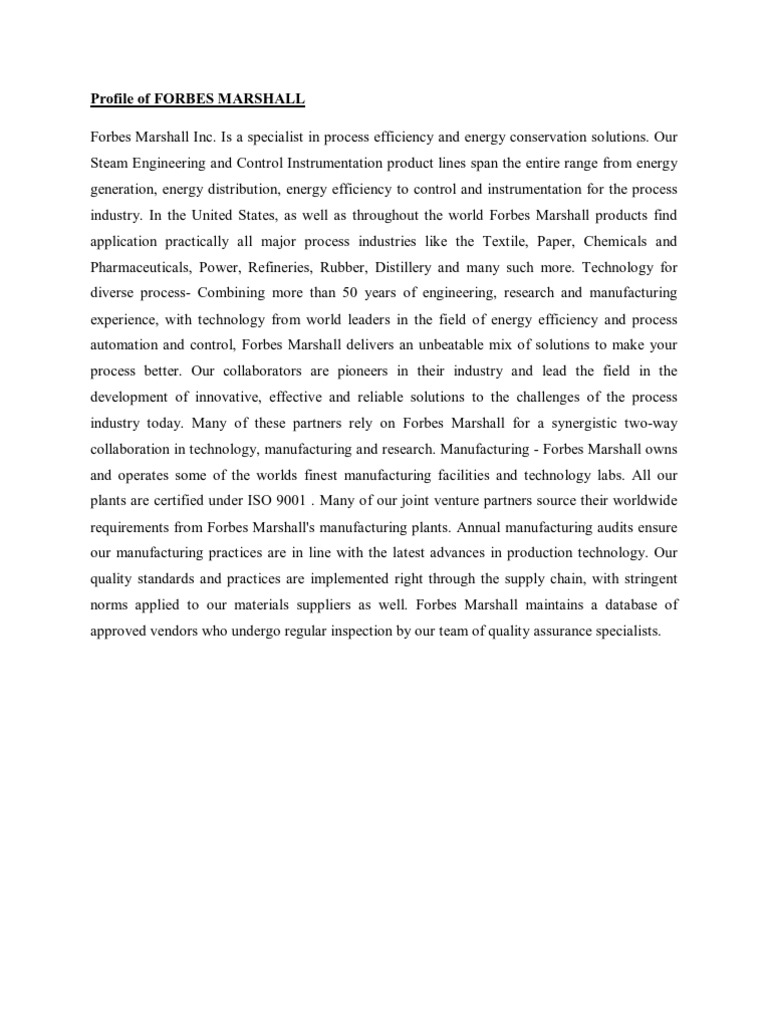 Forbes Marshall | PDF