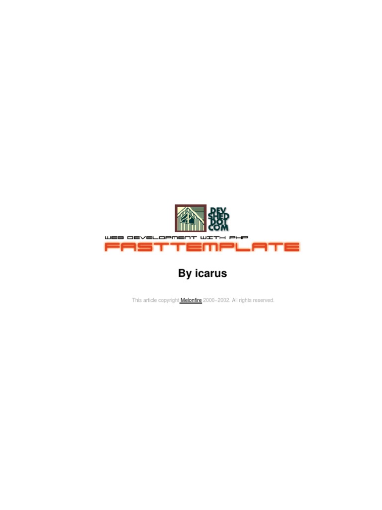 Developer Shed Network Server Side Php Web Development With Php Fasttemplate Pdf Php Html 1240