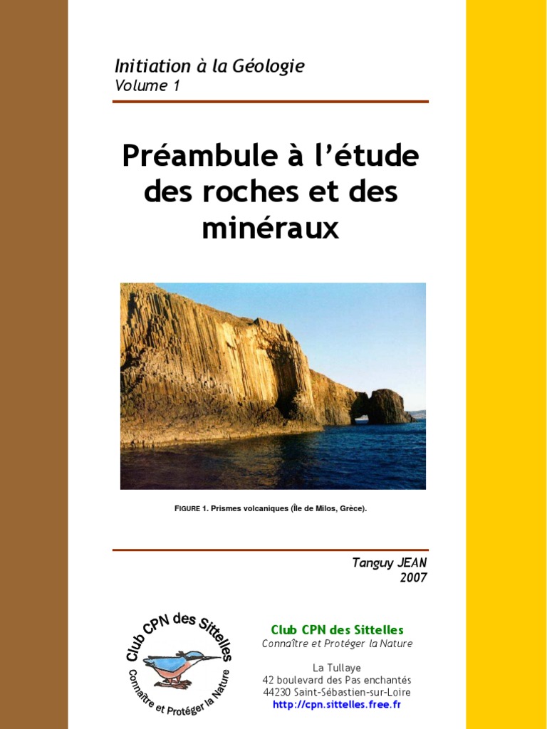 Préambule À L'étude Des Roches Et Des Minéraux | PDF | Roche magmatique ...