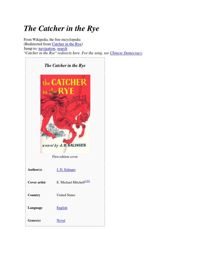 The Catcher in The Rye | PDF | J. D. Salinger