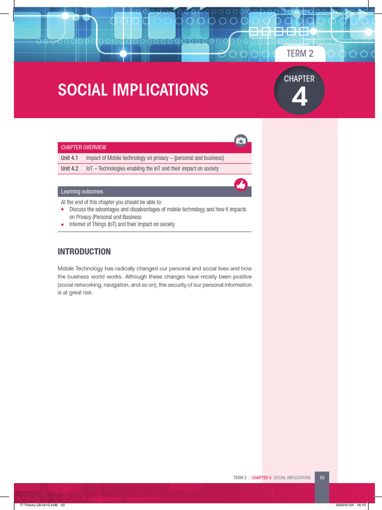 GR 12 Term 2 Chapter 4 | PDF | Internet Of Things | Mobile Technology