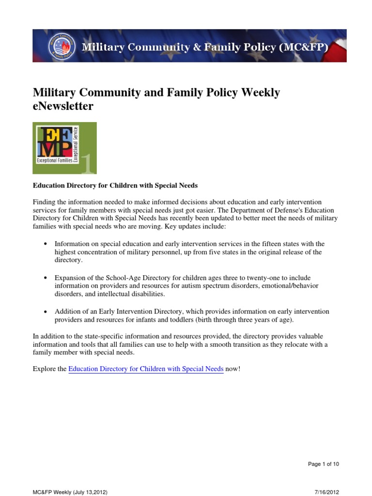 Military Community & Family Policy Newsletter | PDF | Refinancing | Tax ...