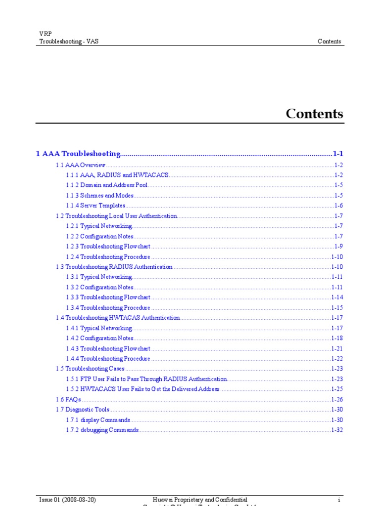 01-01 AAA Troubleshooting | PDF