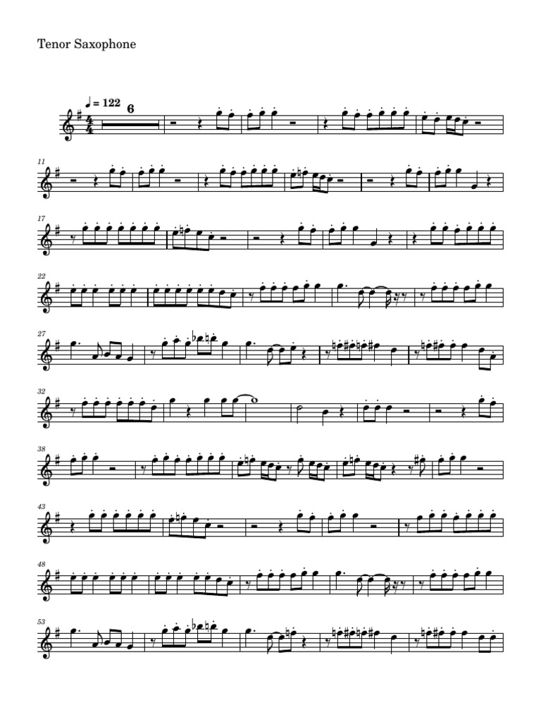 Start Me Up (Tenor Sax) - Tenor - Saxophone | PDF